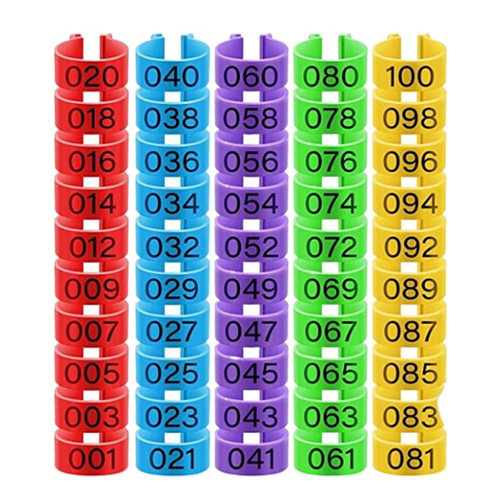 100 pcs Chicken Foot Rings Label Clasp Plastic Poultry Leg Snap Ratchet ...