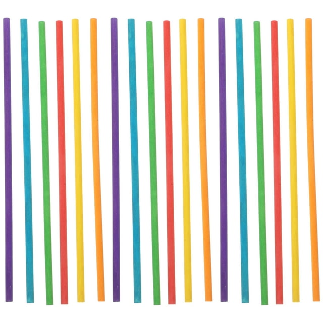 100 pcs Colorful Round Wooden Sticks DIY Crafts Round Wood Sticks DIY ...