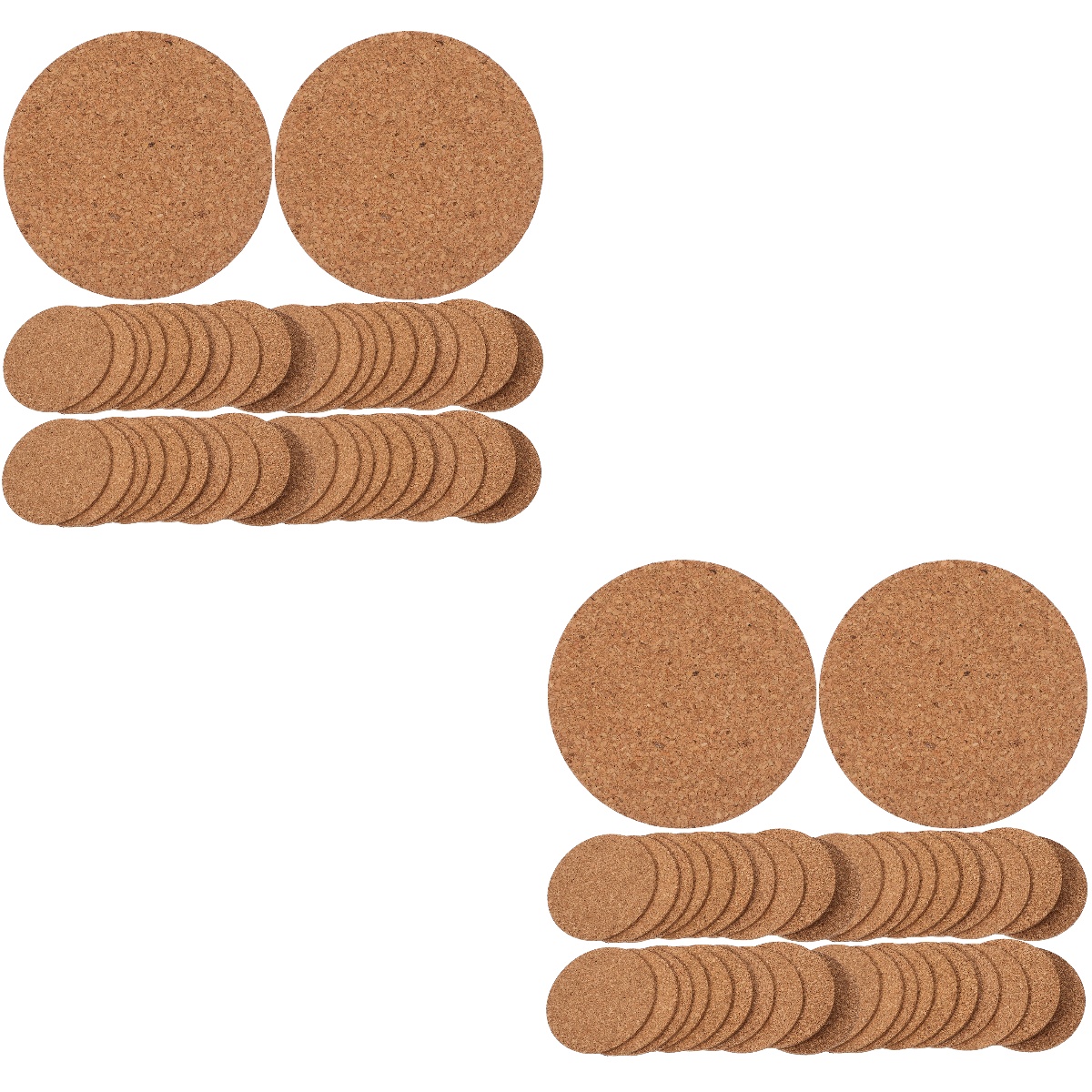 100 pcs Cork Cup Pad Cork Coasters Cork Drink Coaster Reusable Cup Mats ...