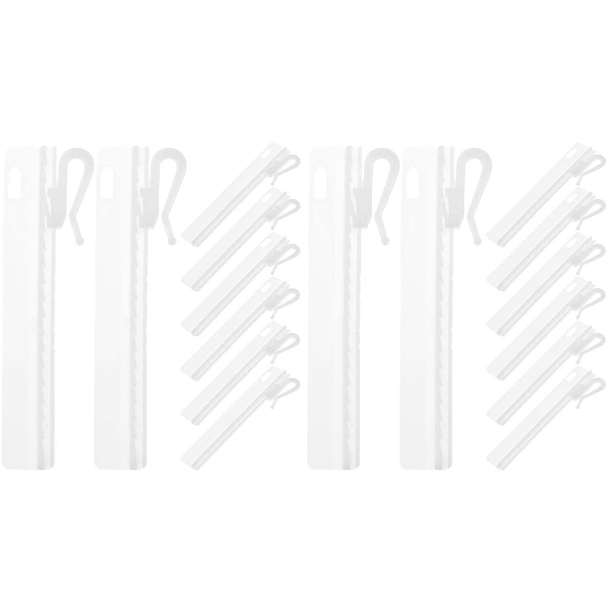 100 pcs Curtain Rod Hooks Plastic Adjustable Drapery Curtain Tape Clip ...
