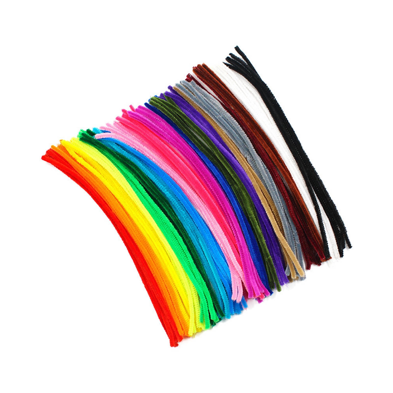 100-pcs DIY Simulation Bouquet Materials, 12-Inch Chenille Stems, Soft ...