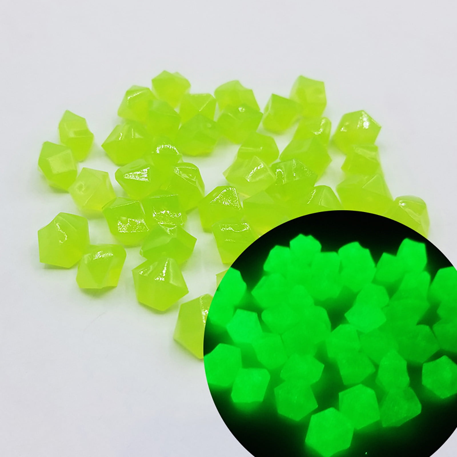 100 pcs Glow in Dark Rocks - Glow Pebbles Stones for Outdoor Garden ...