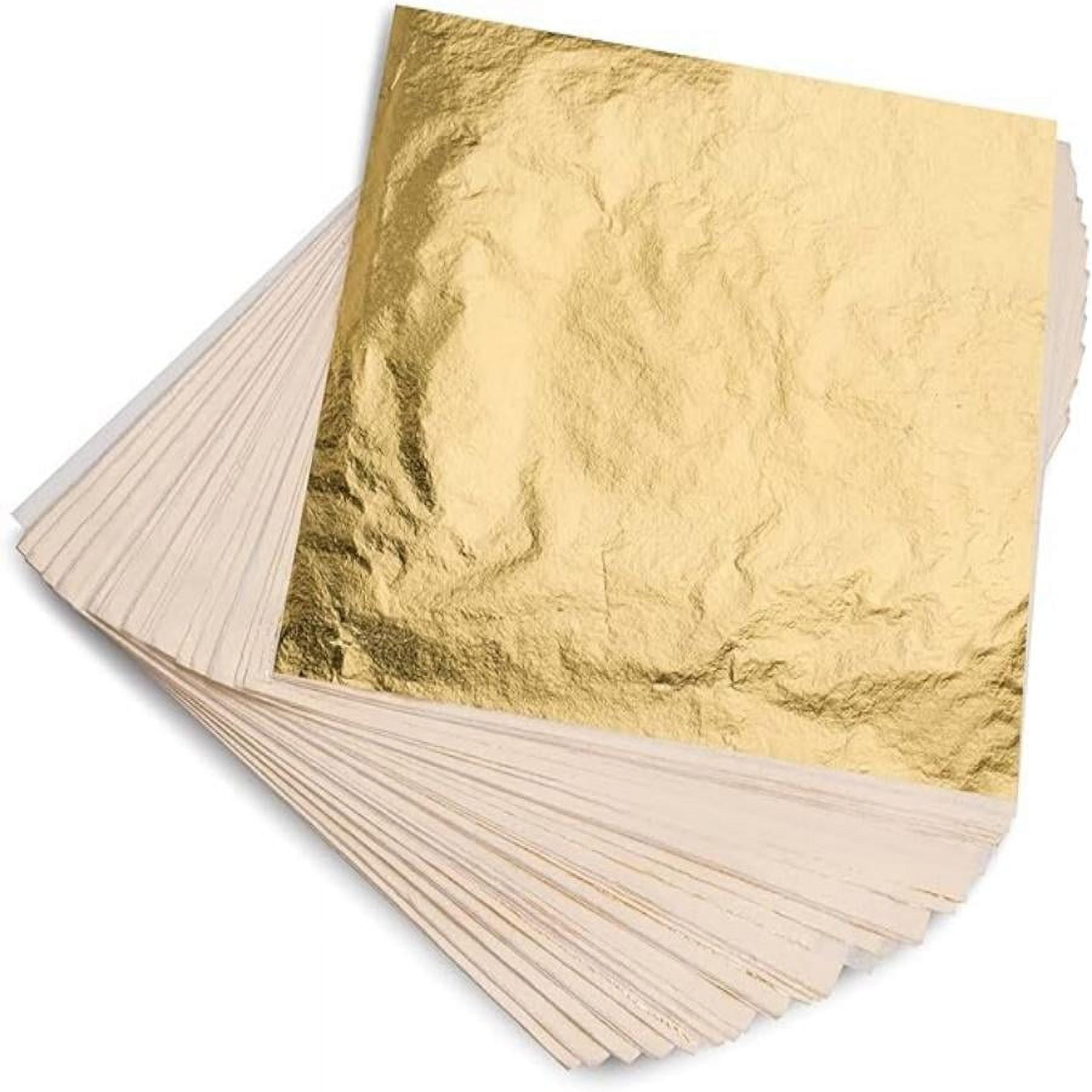 100 pcs Gold Leaf Sheets, 3" Gold Foil Paper for Arts Craft, Painting ...