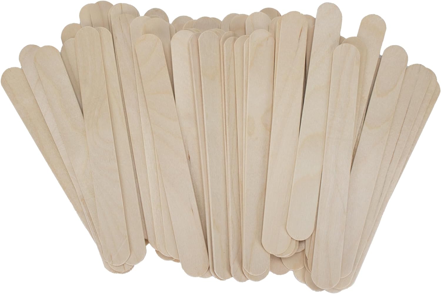 100 pcs Jumbo 6 Inch Sterile Wooden Craft Sticks, Multi-Purpose ...