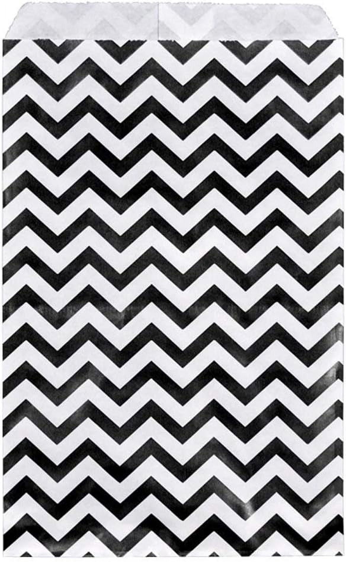 100 pcs Pack Black Chevron Paper Gift Bags 6" x 9" | Gift Bags, Holiday ...