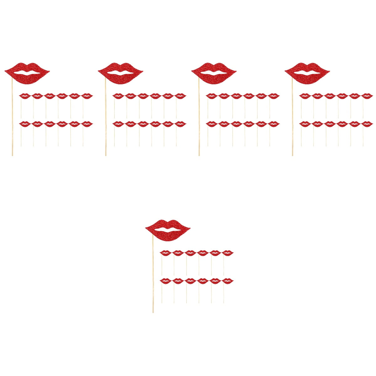 100 pcs Party Photo Booth Props Funny Lips Photo Booth Prop with Sticks ...