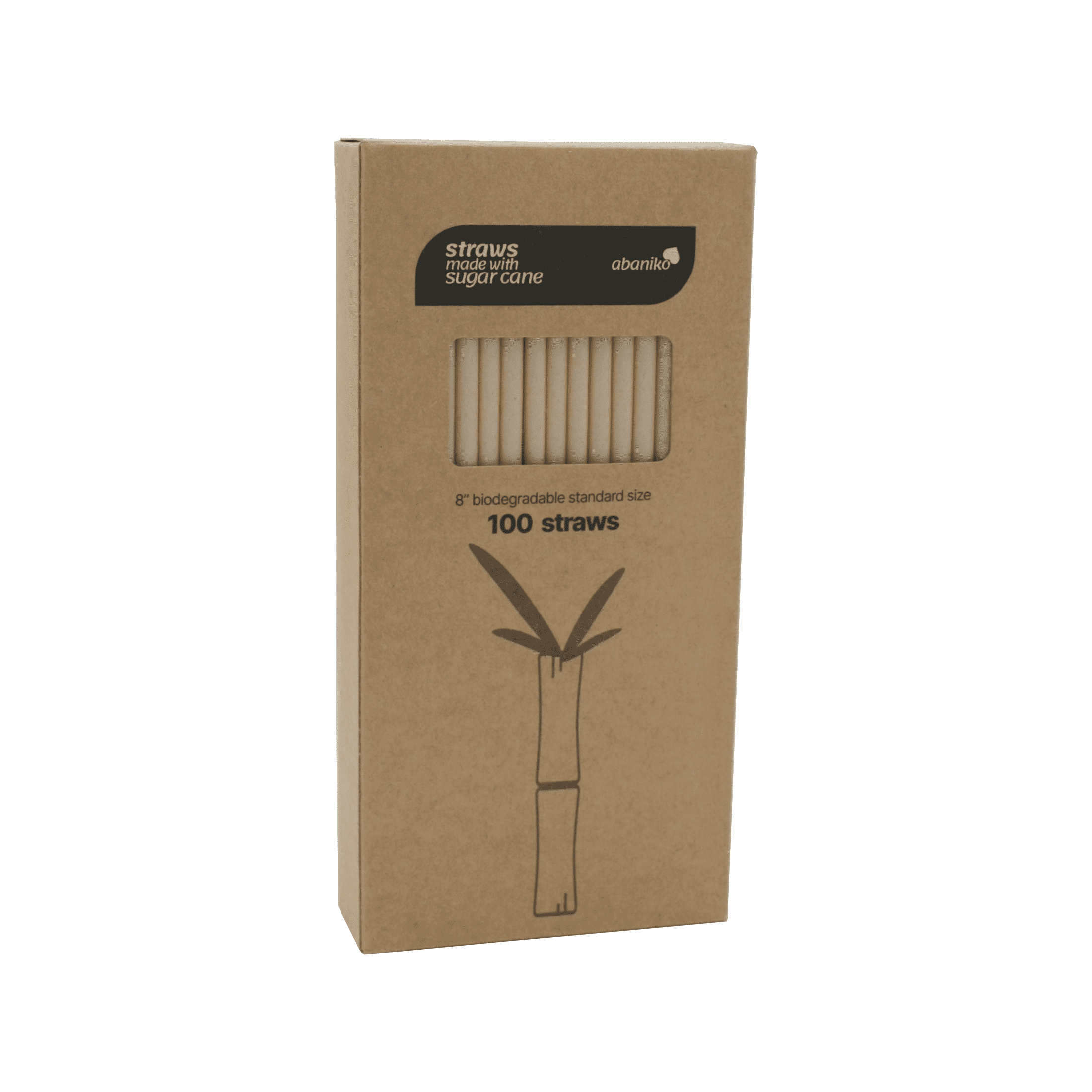 100 pcs of Premium Disposable Biodegradable Drinking Straws, 8.25" Long ...