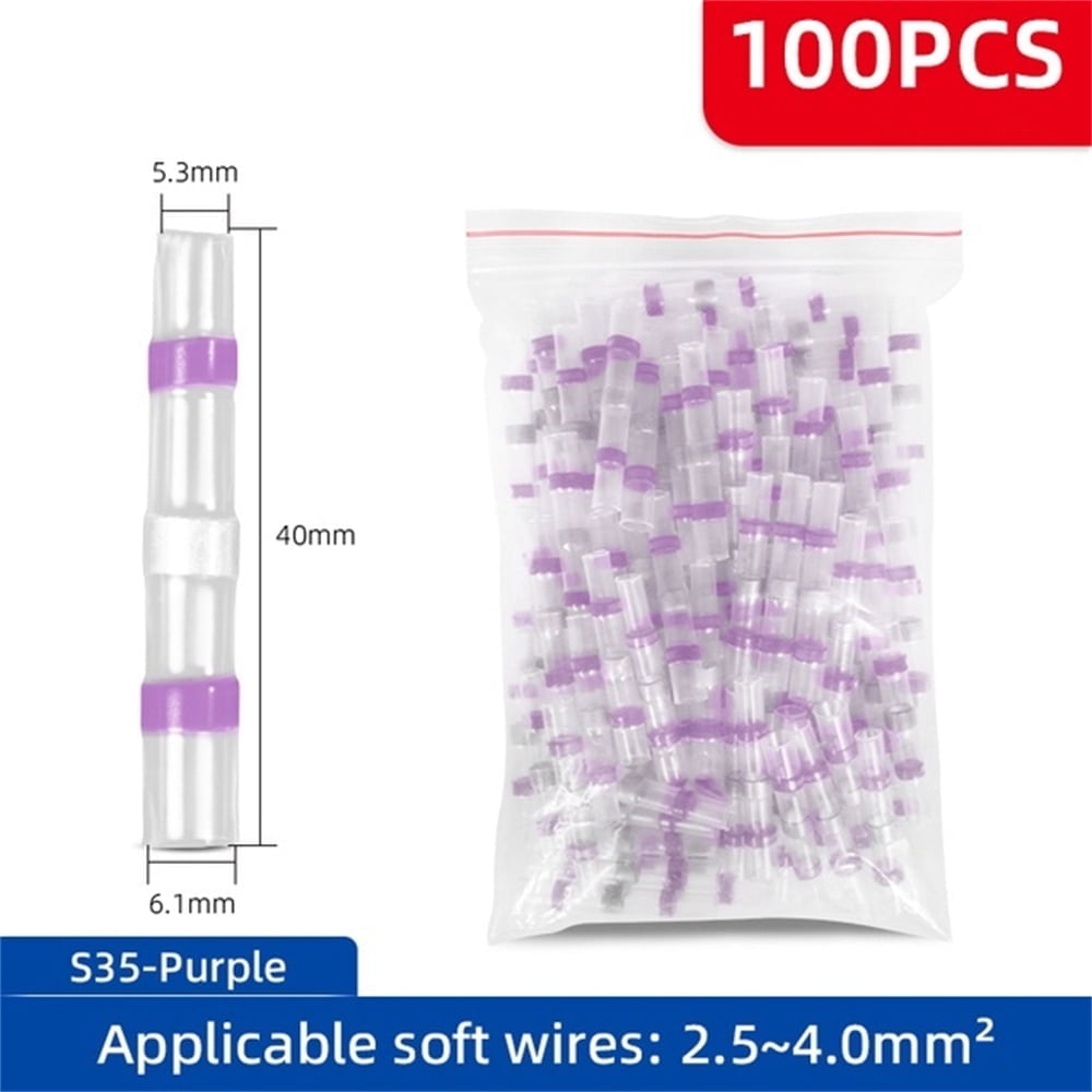 100 pcs Sealed Waterproof Heat Shrink Tubing - Self Soldering Wire ...