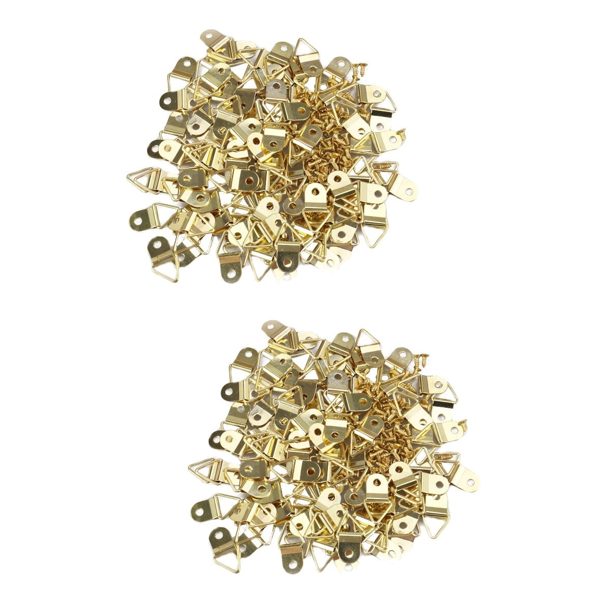 100 pcs Small Triangle D-Ring Single Hole Picture Frame Hangers Holders ...