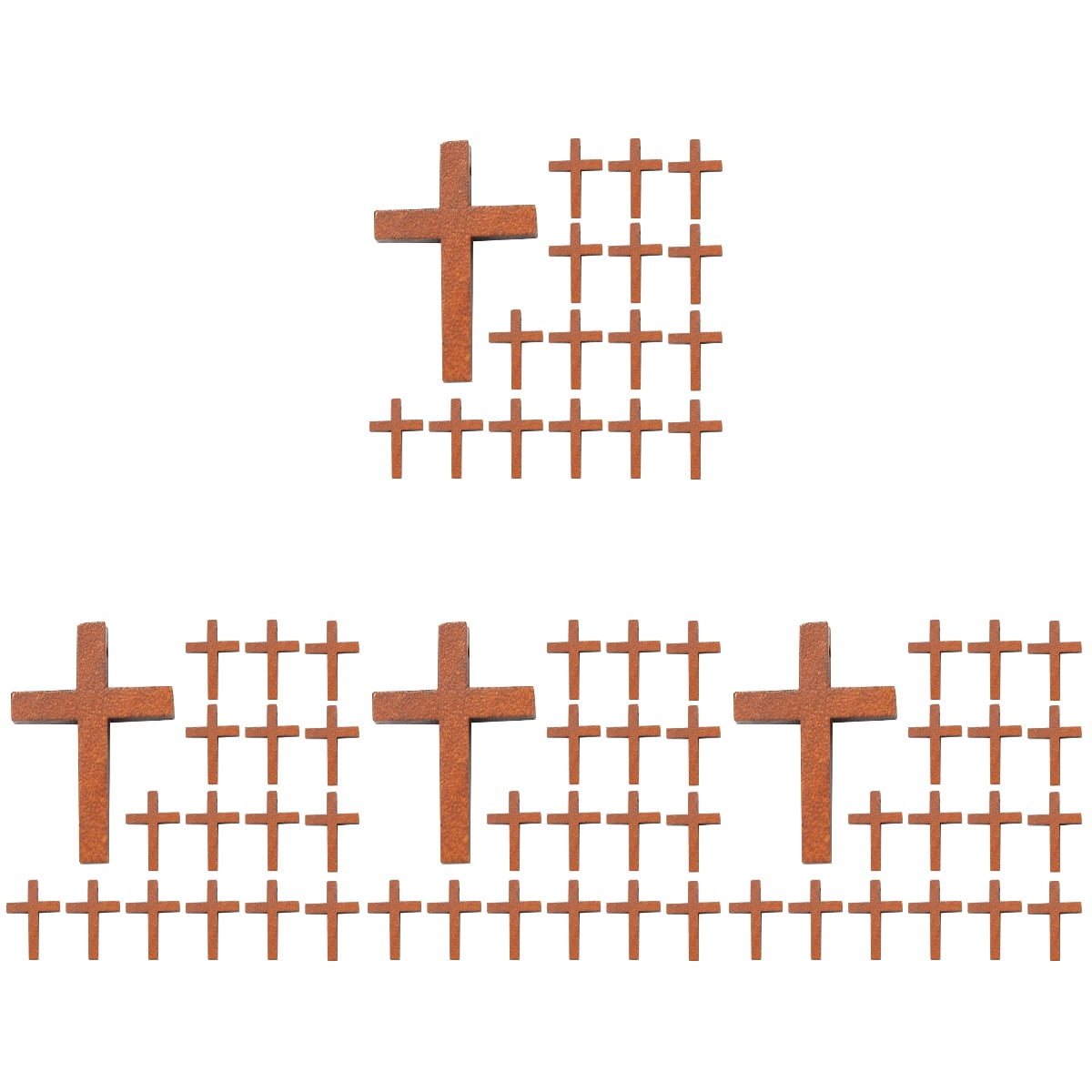 100 pcs Small Wooden Cross Charm Mini Wood Cross Pendants DIY Jewelry ...