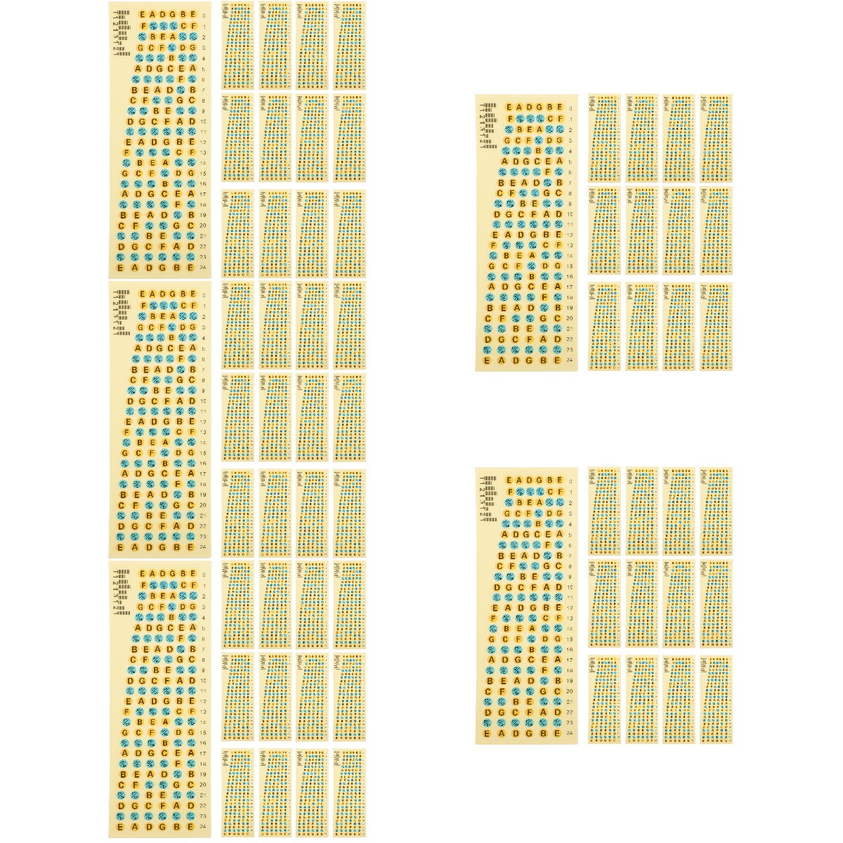 100 pcs Ukulele Fingerboard Guide Stickers Fretboard Marker Labels for ...