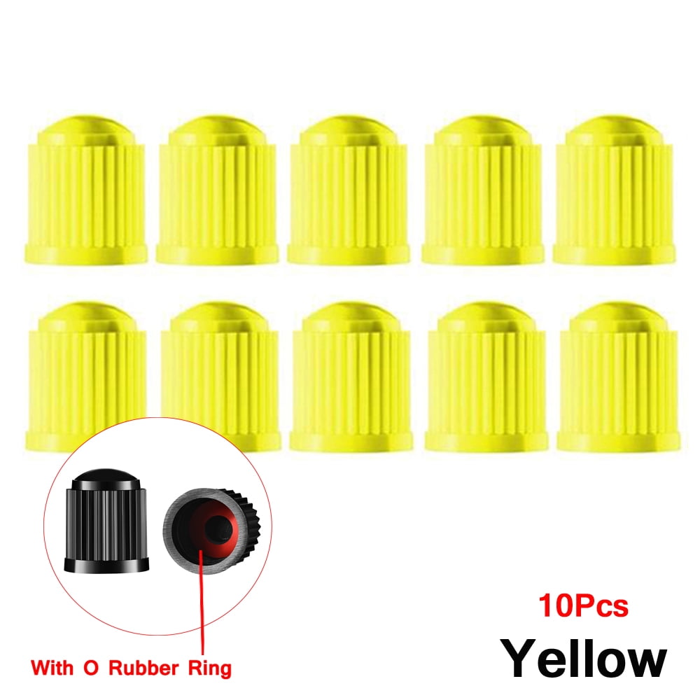 100 pcs Wheel Tire Valve Covers, Universal With O-Ring Rubber Rings For ...