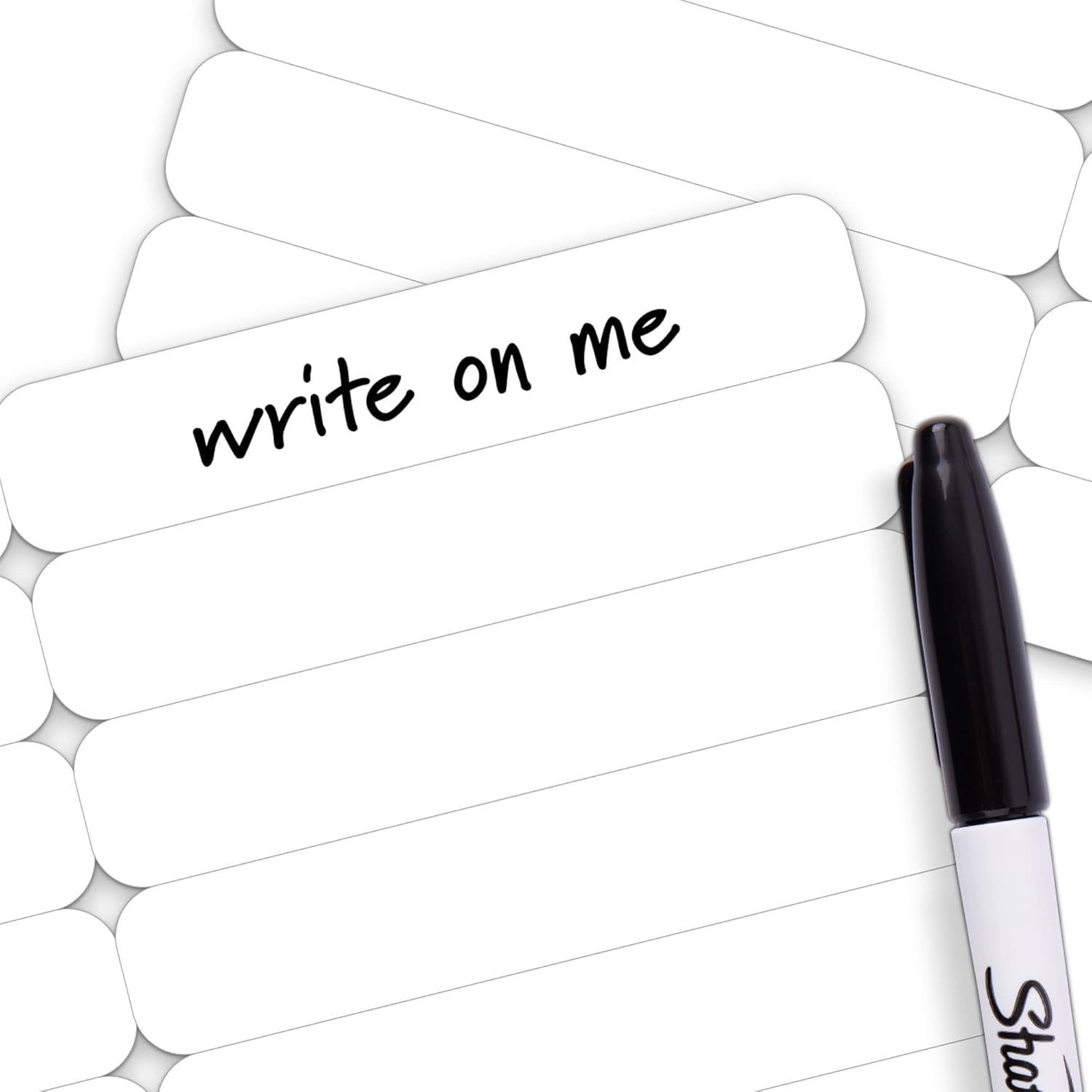 100 pcs Writable Iron on Name Tags for Clothing with Permanent Laundry ...