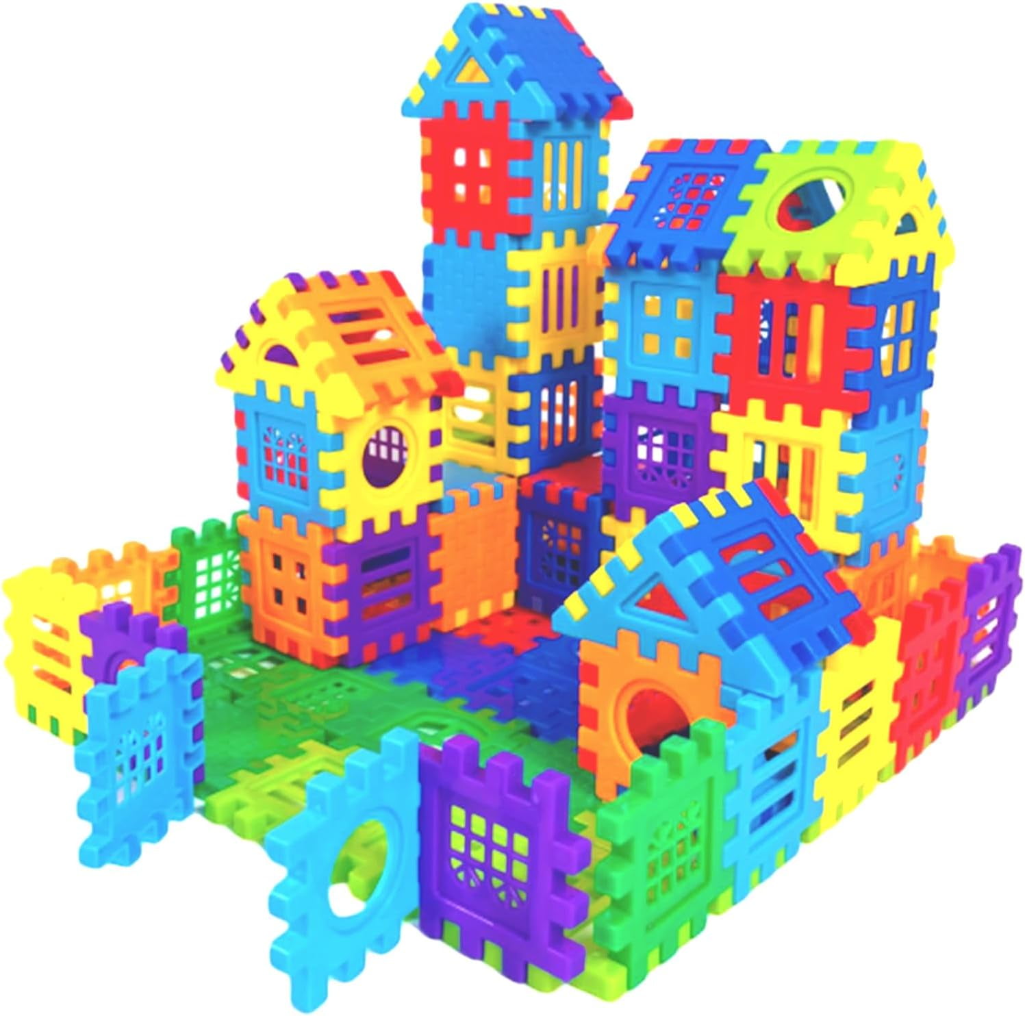 100-piece Kids Builders Blocks Set with Storage Bag – Interlocking for ...