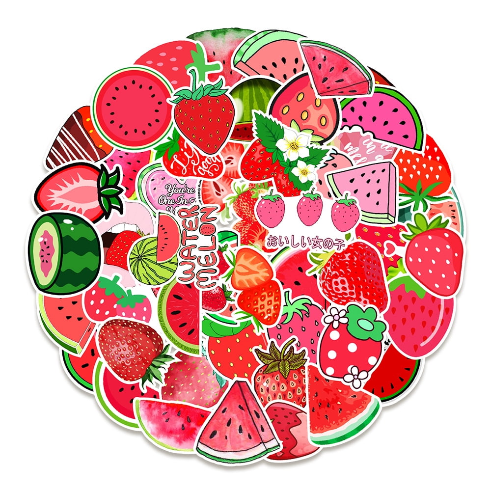 100 pieces Q Enjoy the summer watermelon strawberry graffiti stickers ...