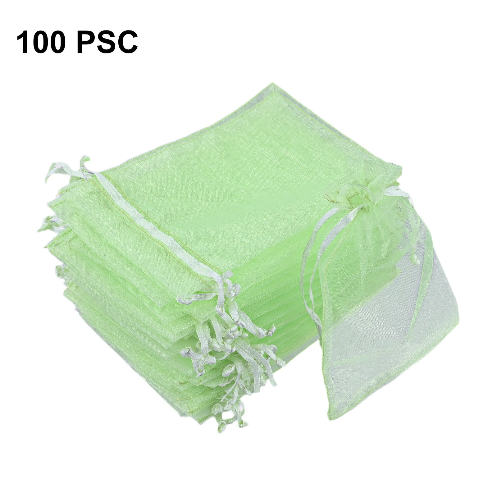 100 pieces fruit protective bag 4x6 inch green fruit drawstring mesh ...
