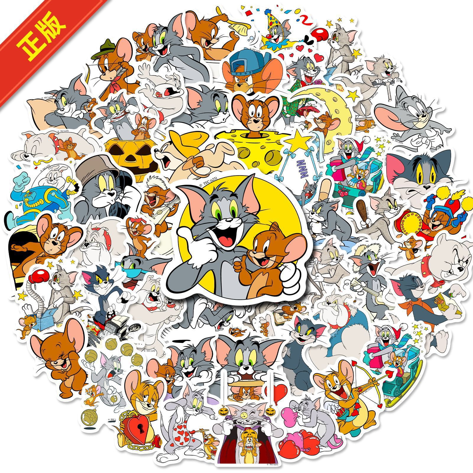 100 pieces of Tom and Jerry S Cartoon style Tom and Jerry stickers ...