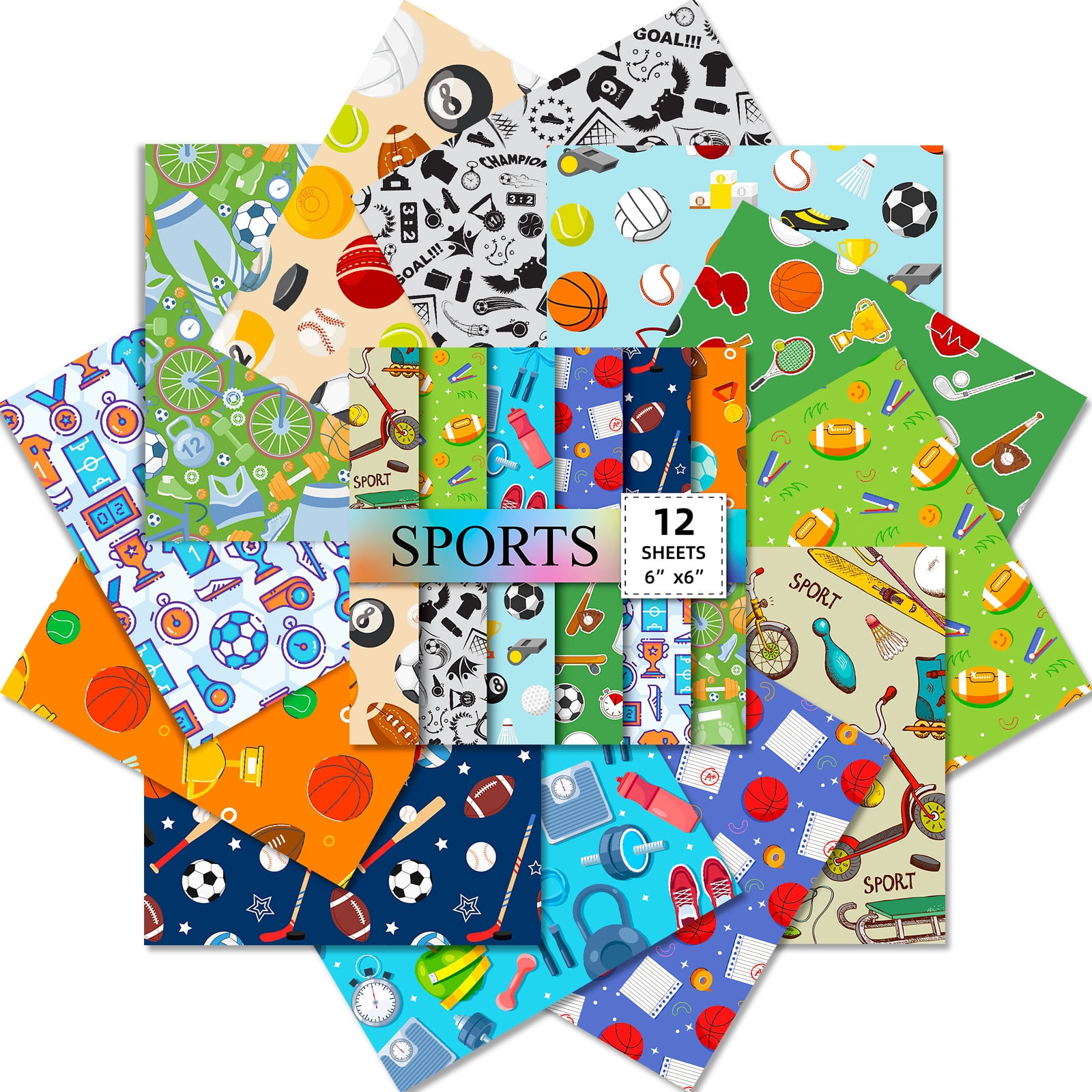 100 pieces of material paper* Sports-themed ball sports event material ...