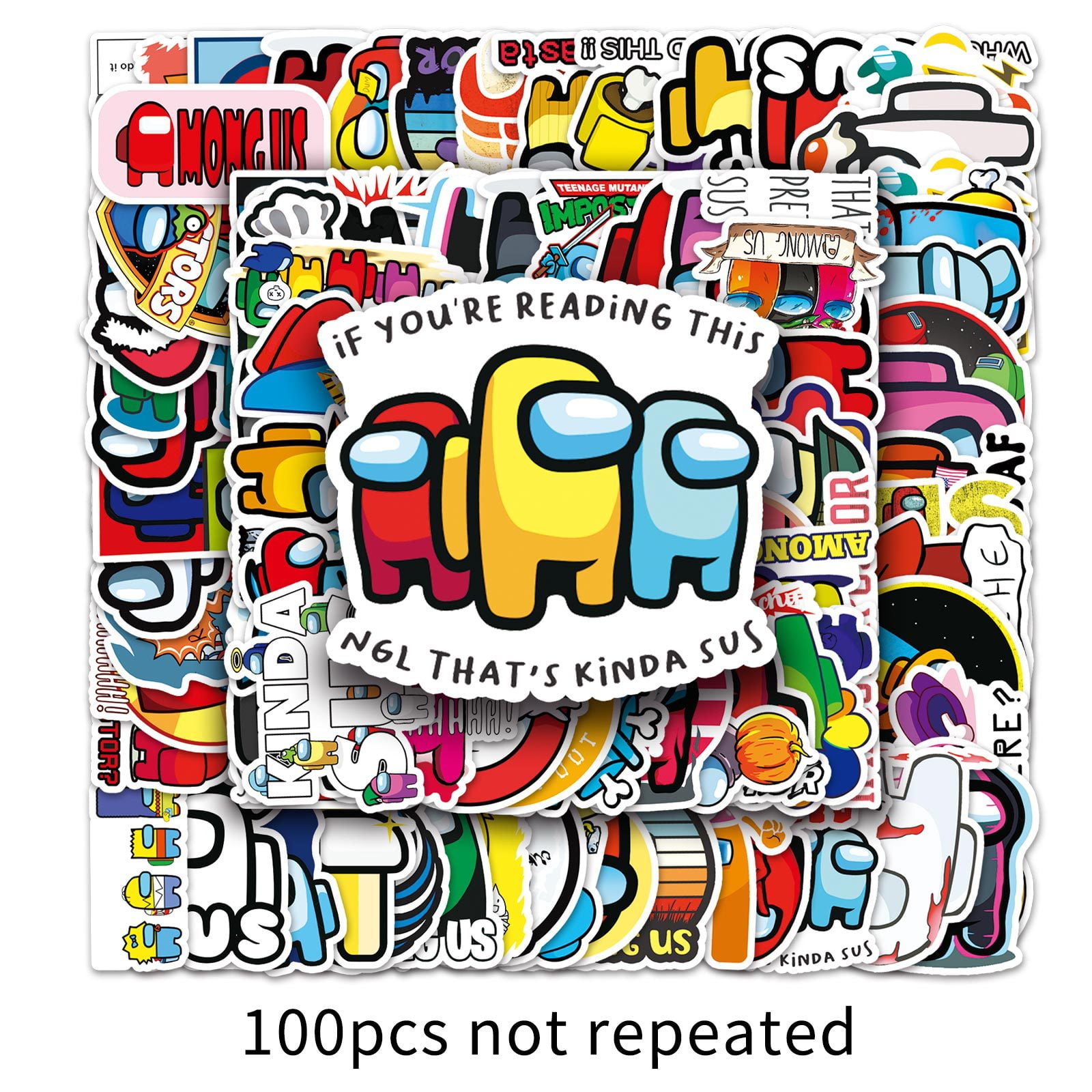 100 pieces of mongUs game Among Us cartoon children graffiti scooter ...