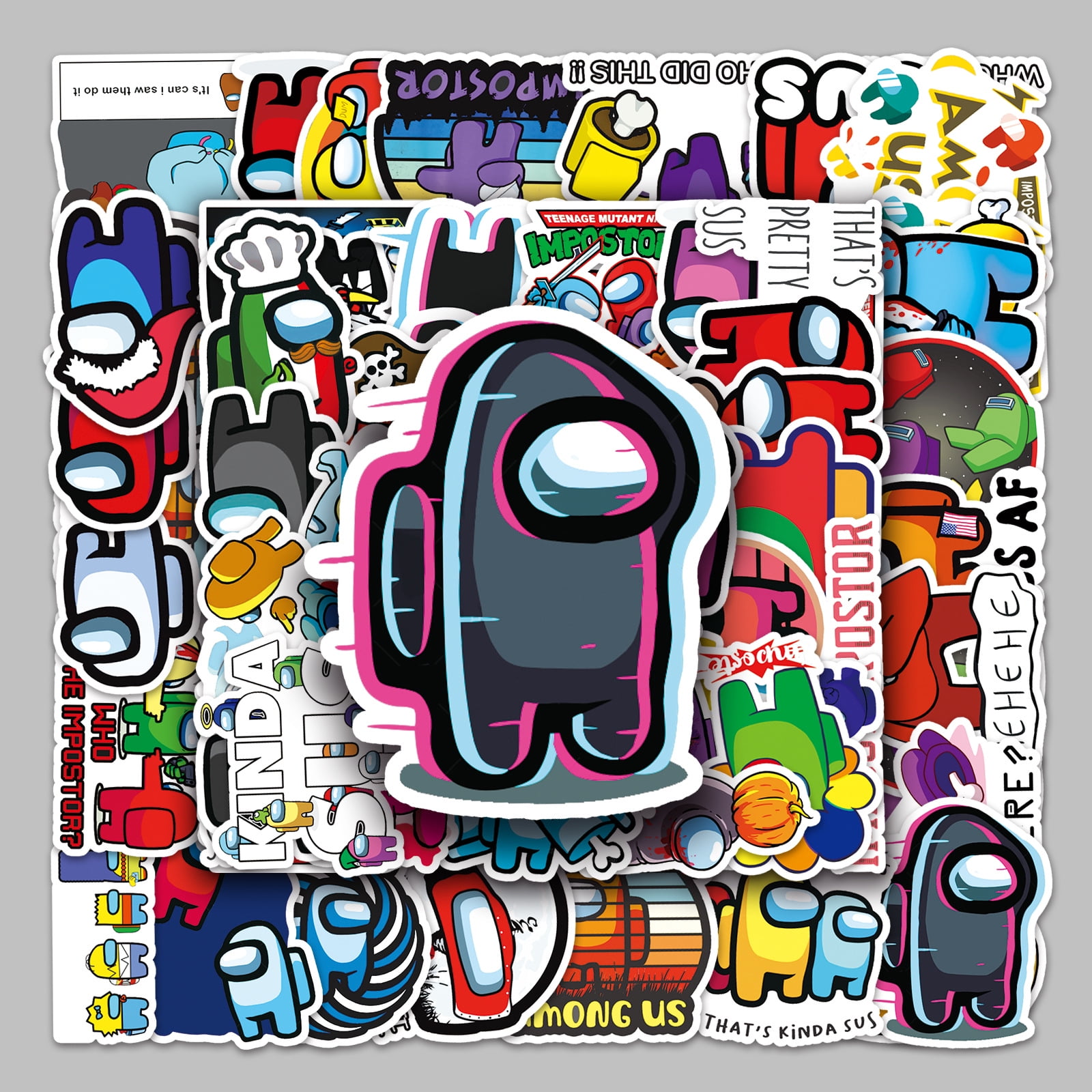 100 pieces of mongUs game Among Us cartoon graffiti stickers suitcase ...
