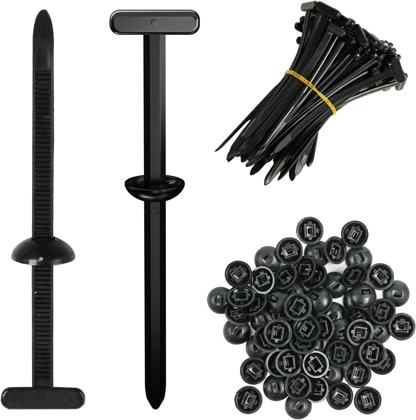 100 pieces of universal nylon cable ties, heavy-duty self-locking ties ...