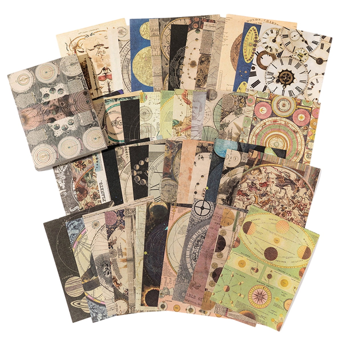 100 pieces packed scrapbook paper Vintage Scrapbook supplies Vintage ...