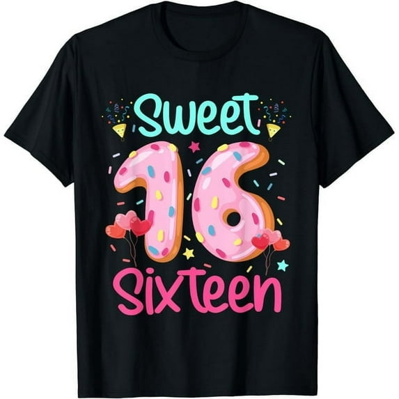 100% pure cotton 16th Birthday Outfit Sweet Sixteen 16 Yrs Old Donut ...