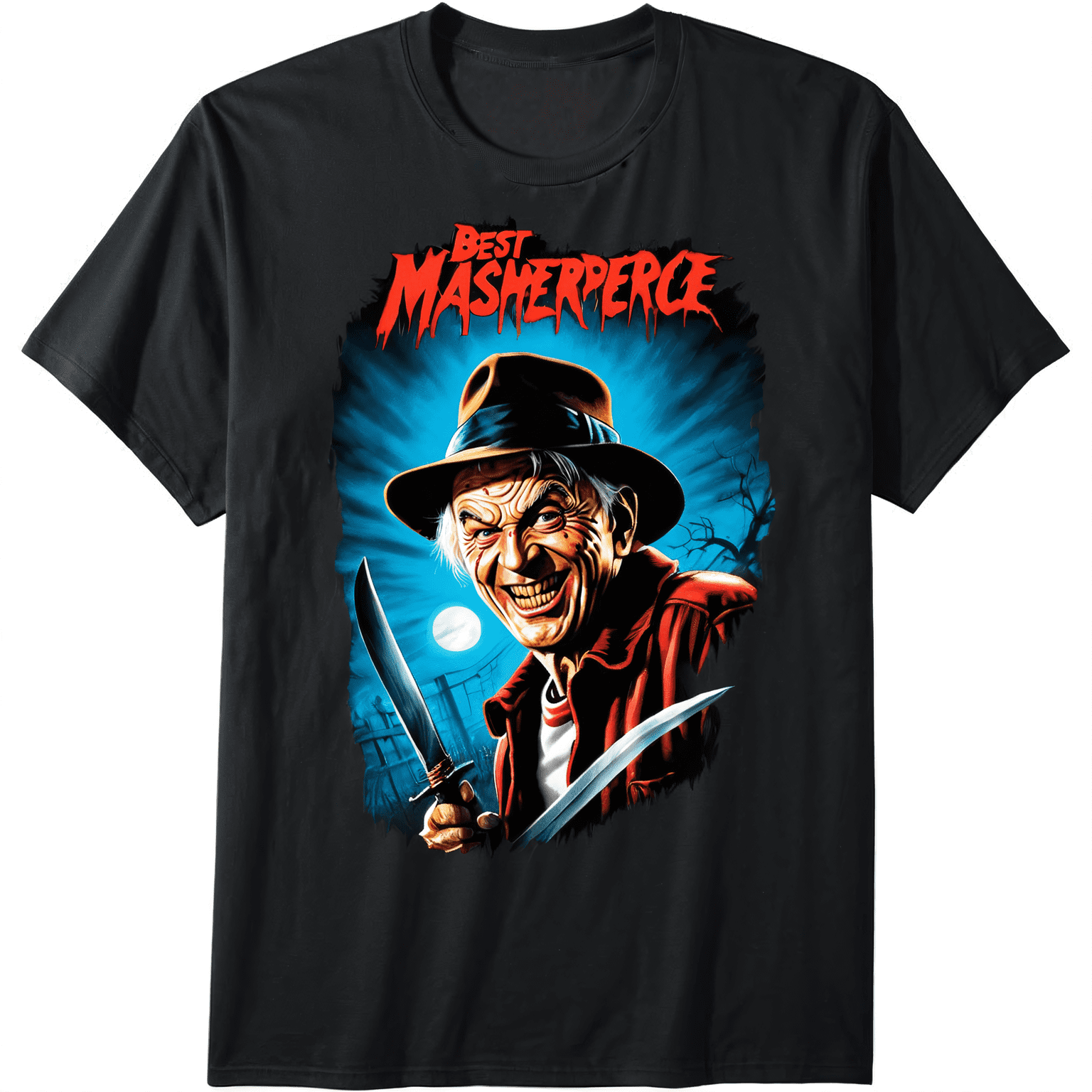 100% pure cotton A Nightmare On Elm Street Freddy Poster Fade T-Shirt ...