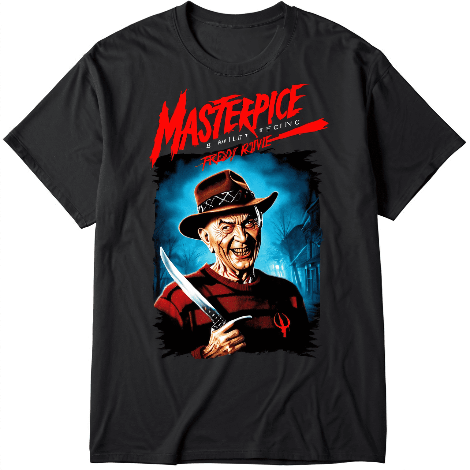 100% pure cotton A Nightmare On Elm Street Freddy Poster Fade T-Shirt ...