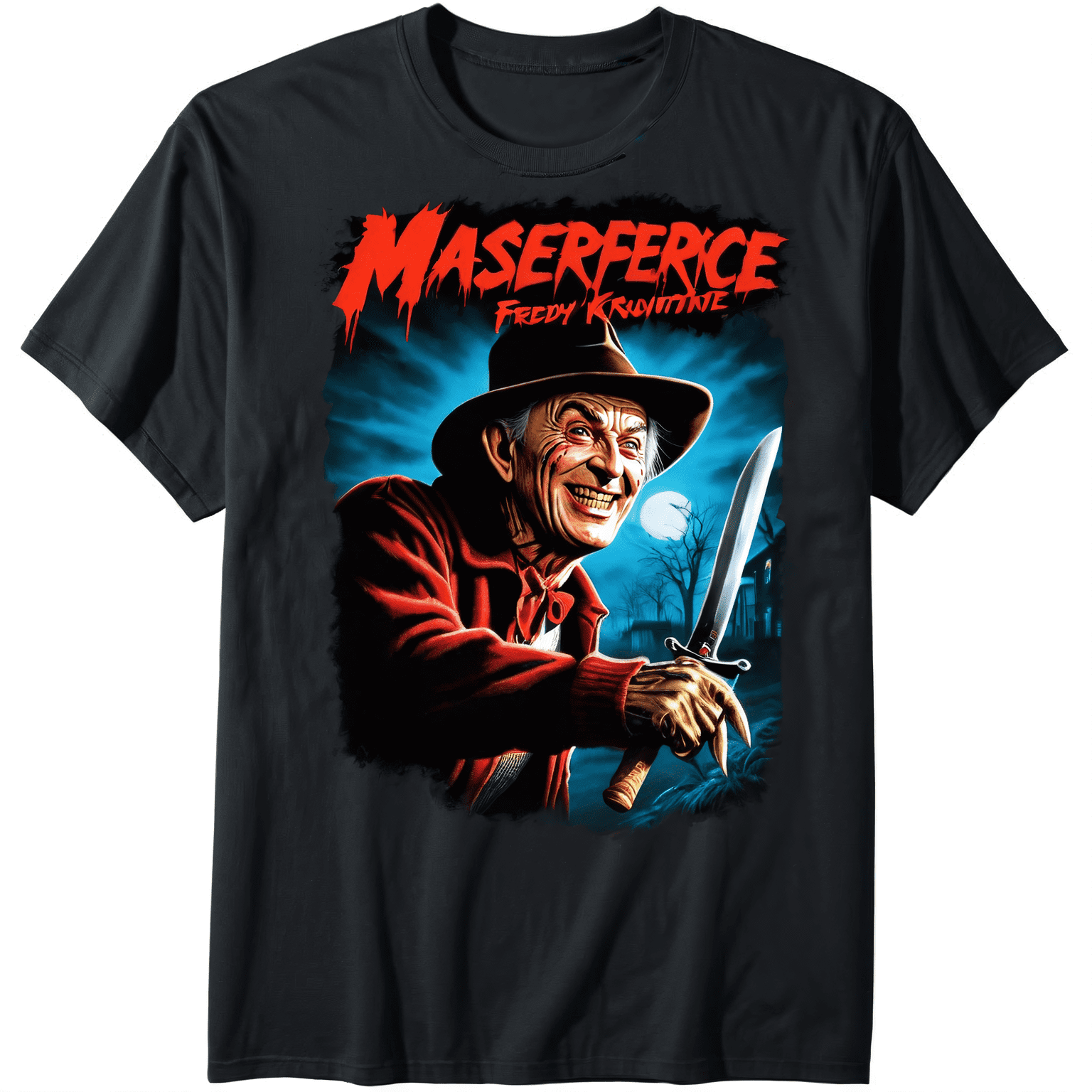 100% pure cotton A Nightmare On Elm Street Freddy Poster Fade T-Shirt ...