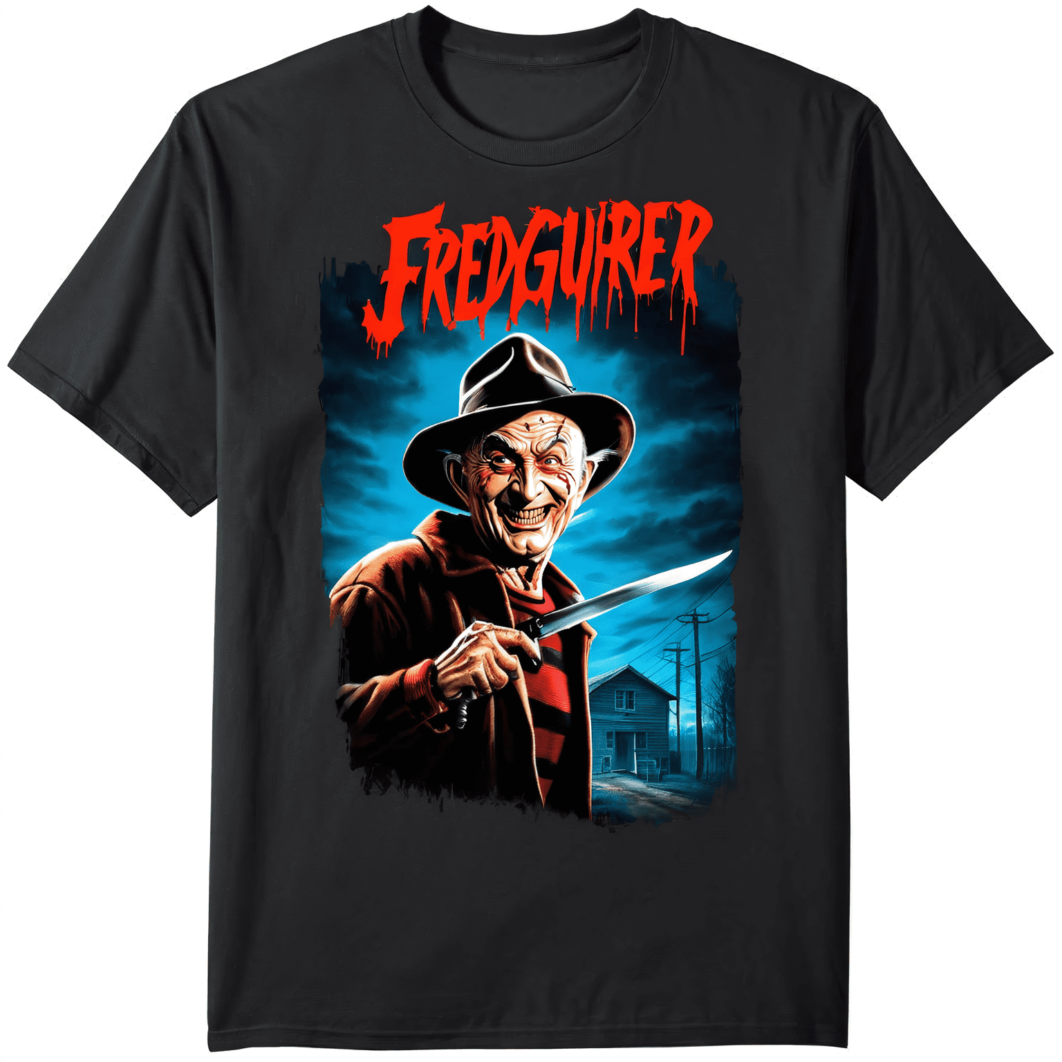 100% pure cotton A Nightmare On Elm Street Freddy Poster Fade T-Shirt ...