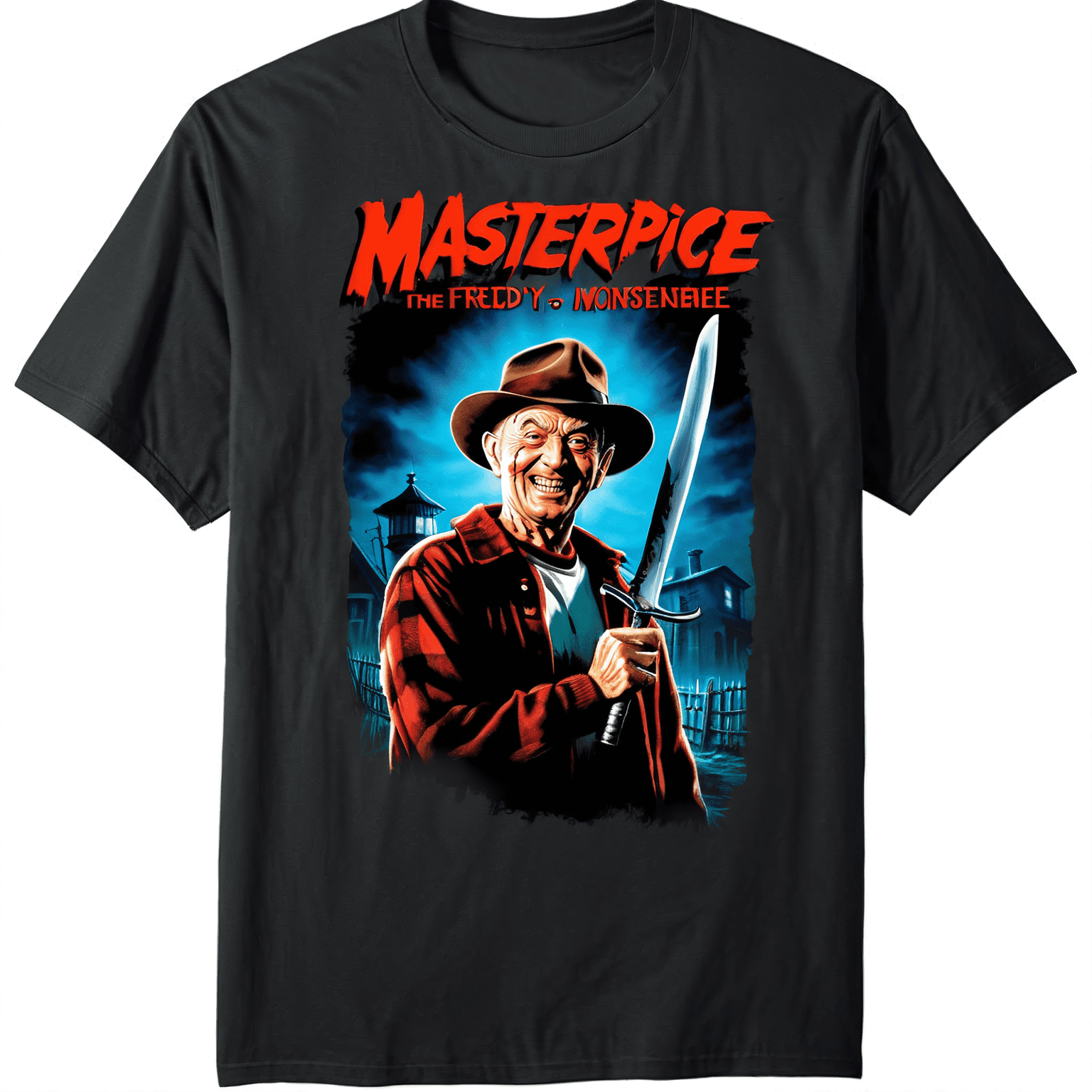 100% pure cotton A Nightmare On Elm Street Freddy Poster Fade T-Shirt ...