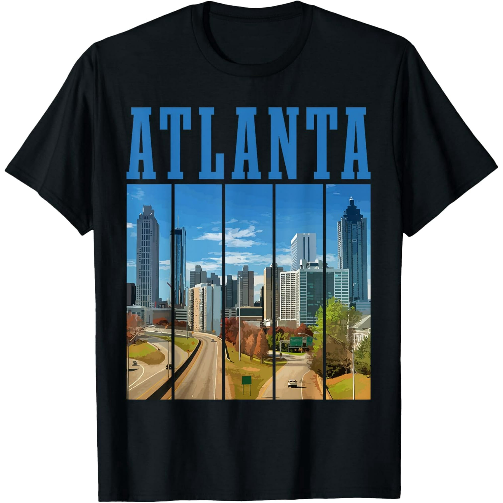 100% pure cotton Atlanta Skyline ATL Georgia Vintage Pride T-Shirt ...