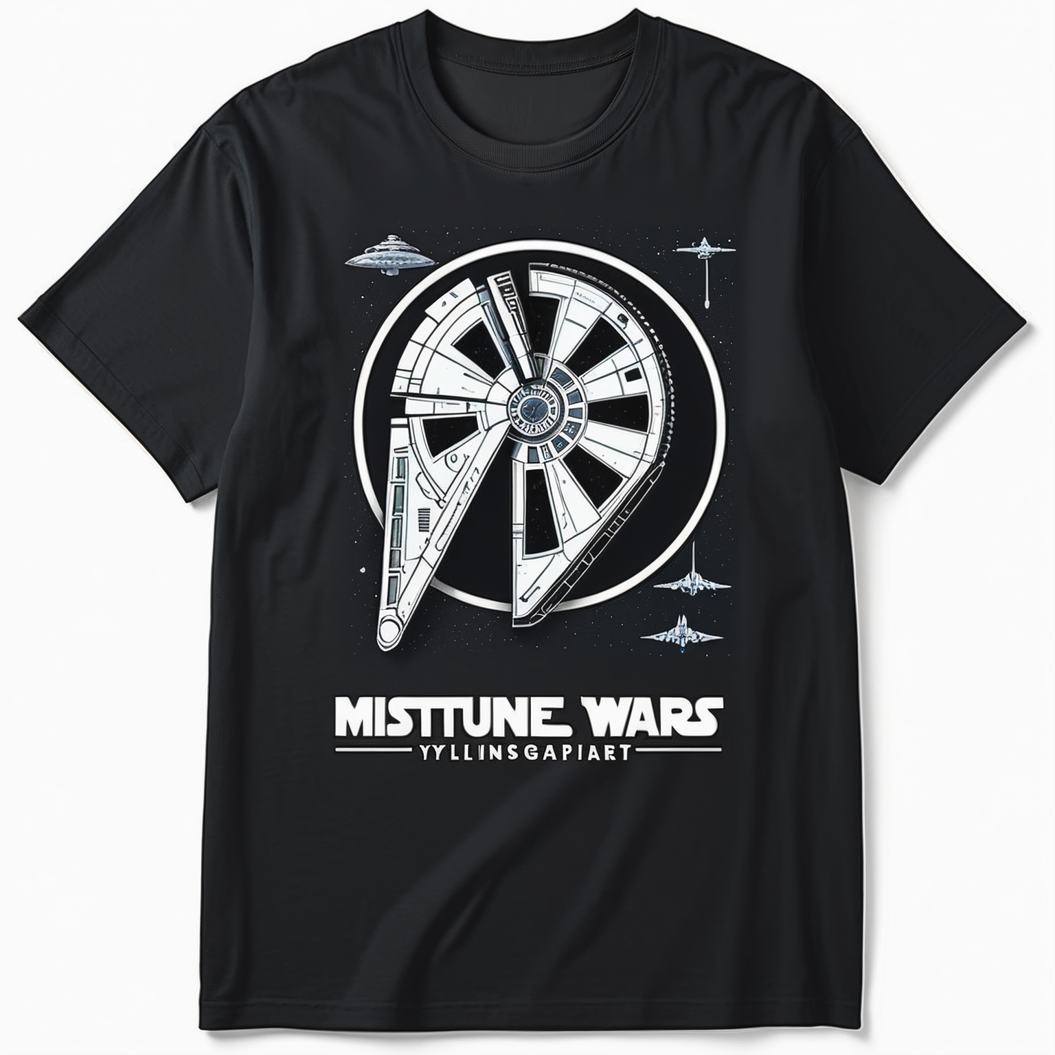 100% pure cotton Boldly Go with the Millennium Falcon Grey Schematics ...