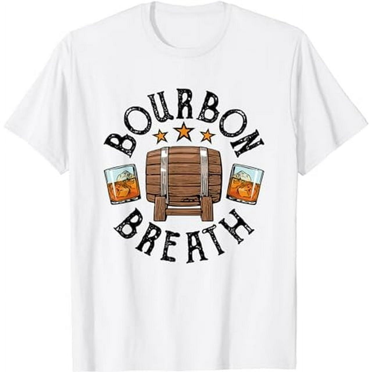 100% pure cotton Bourbon Breath Whiskey Barrel Alcohol Drinker Drinking T-Shirt - Walmart.com