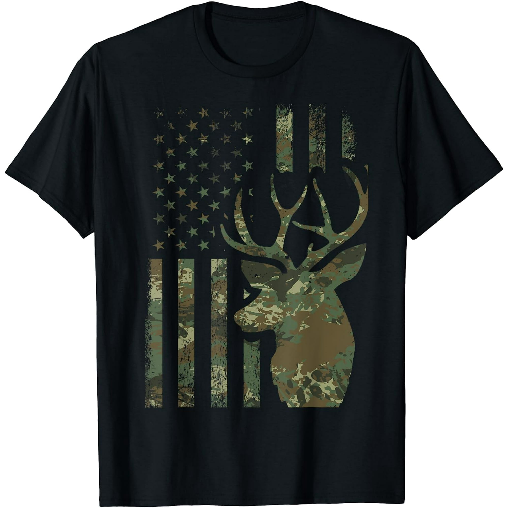 100% pure cotton Camo American Flag Buck Hunting Gift for Elk Deer ...