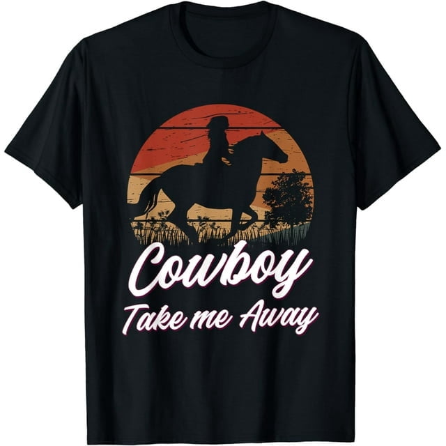 100% pure cotton Cowboy Take Me Away Cowgirl Howdy Cowboy Country Music ...