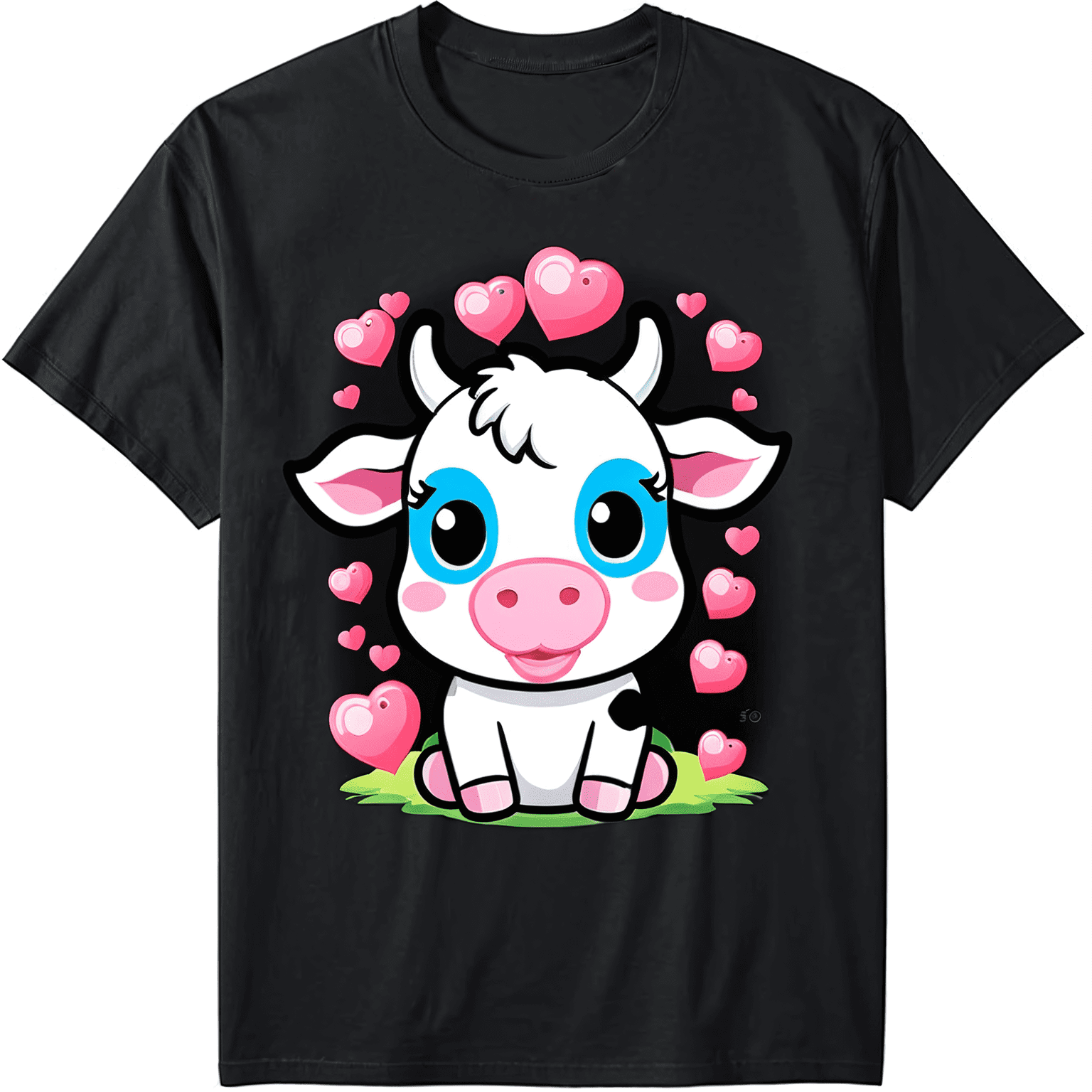 100% pure cotton Cute Cow Print Kawaii Cow Lover Women Girls Kids ...