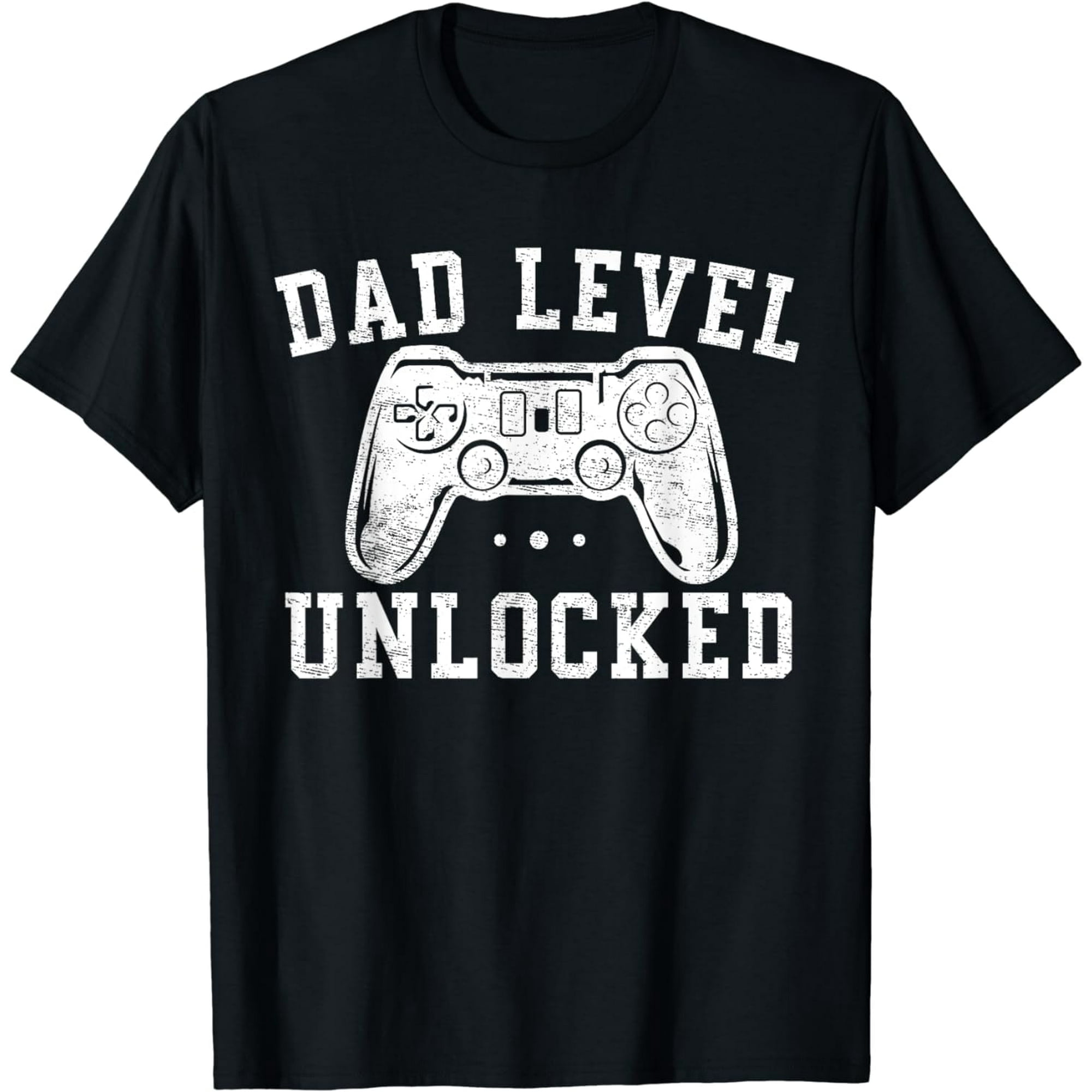 100% pure cotton Dad Level Unlocked New Dad To Be Gifts Gamer Father's ...