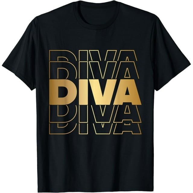 100% pure cotton Diva Diva Diva T-Shirt - Walmart.com