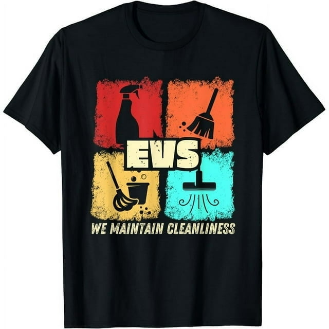 100% pure cotton EVS We Maintain Cleanliness EVS Worker Vintage T-Shirt ...