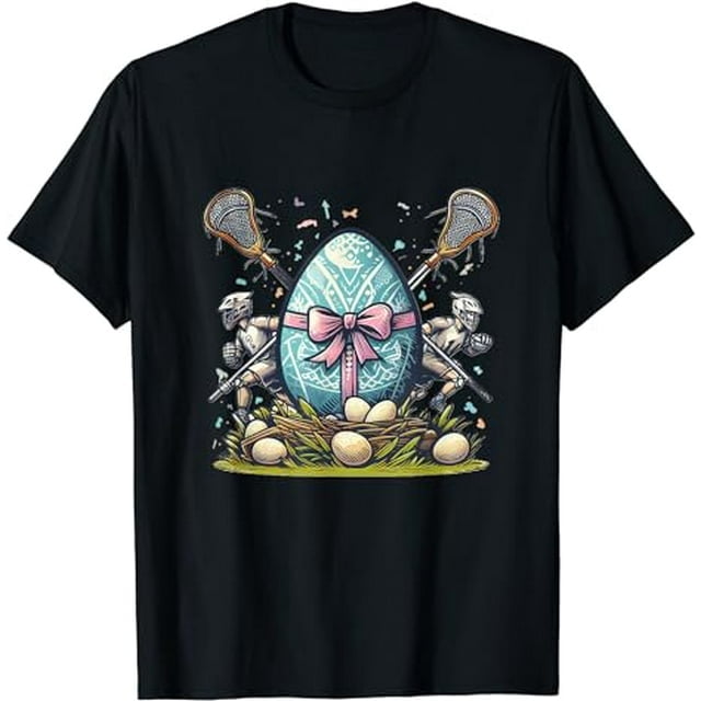 100% pure cotton Easter Egg Lacrosse Player Lax Stick Ball Fan Egg Hunt ...