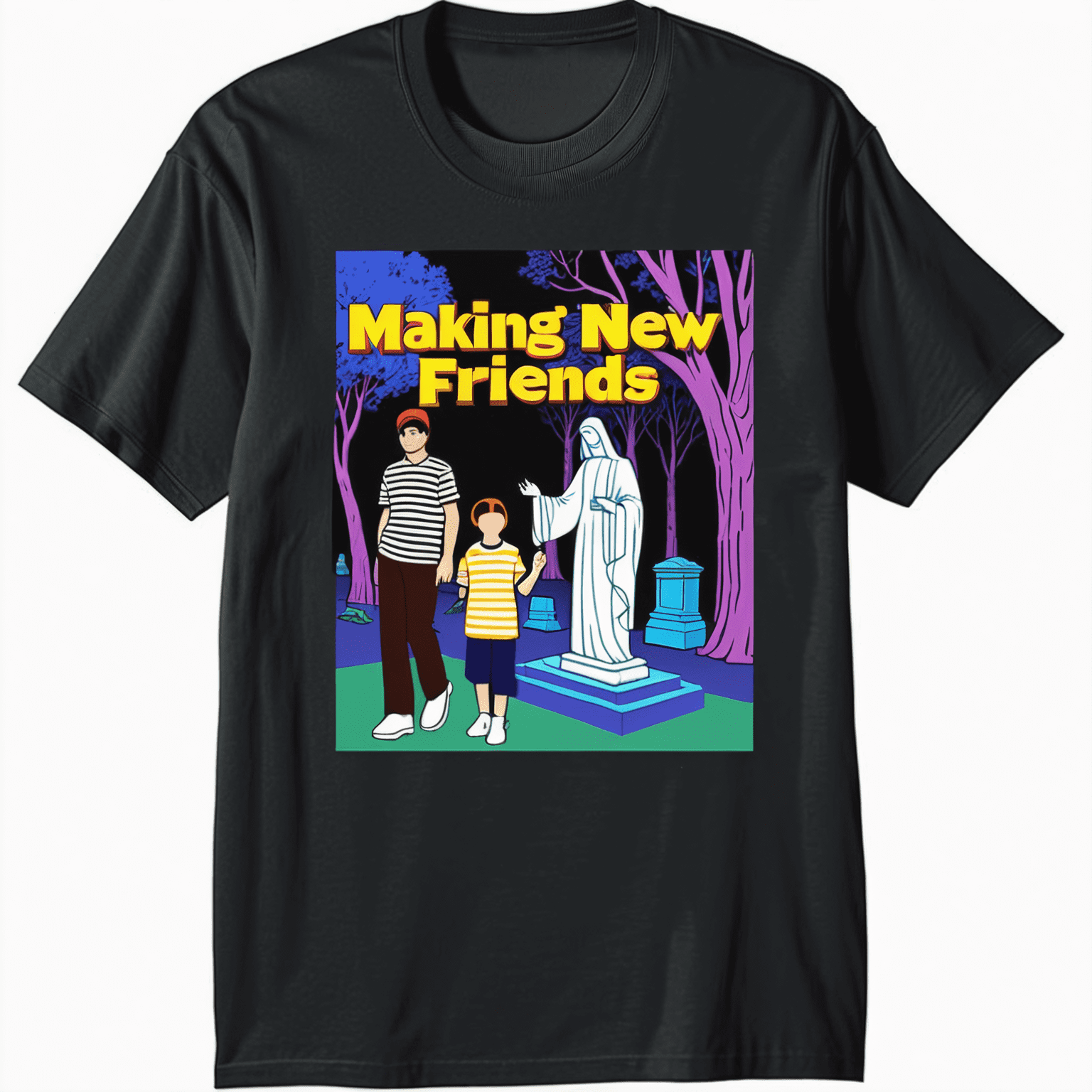 100% pure cotton Elevate Your Look with Steven Rhodes' Retro Ghost Tee ...