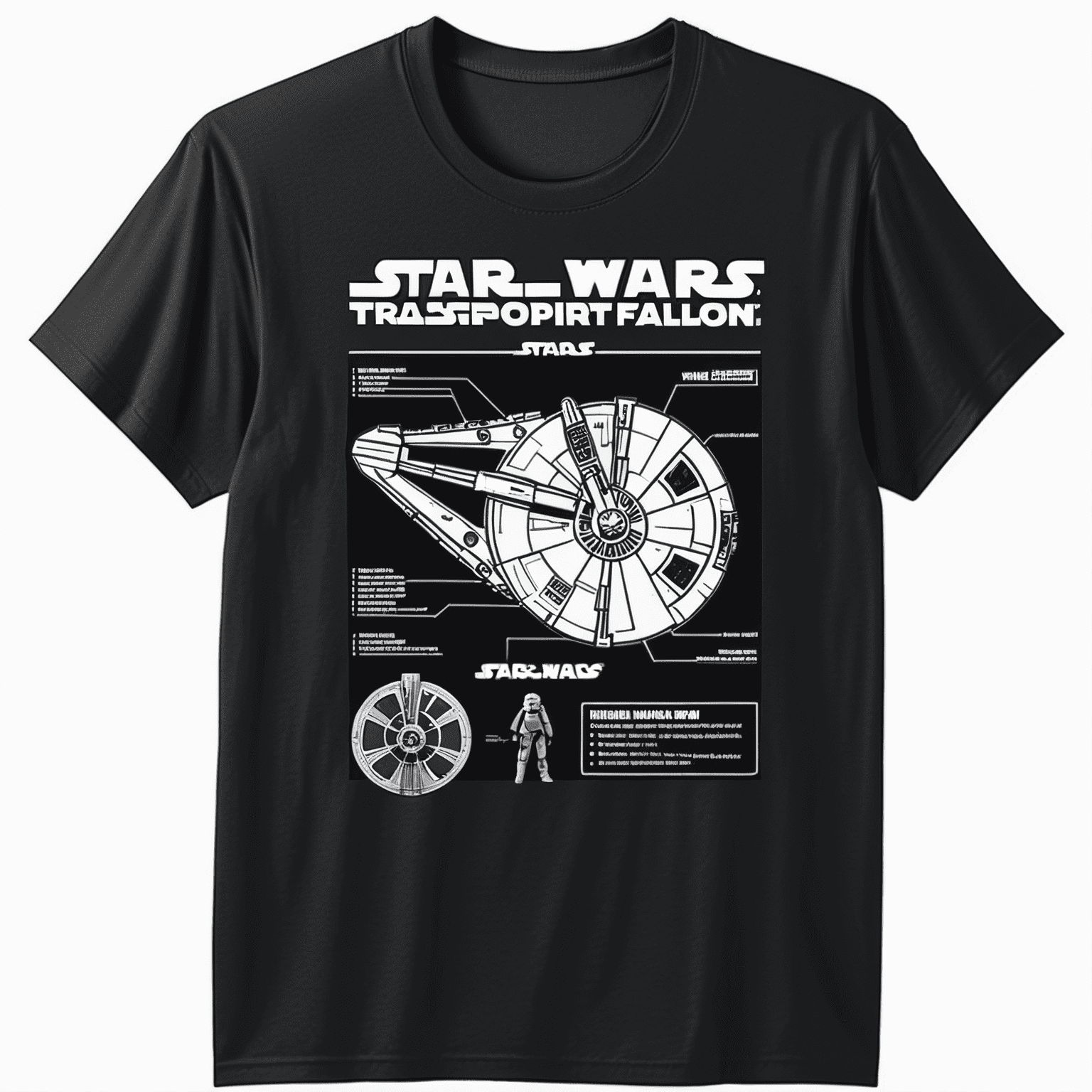 100% pure cotton Elevate Your Wardrobe with the Millennium Falcon ...