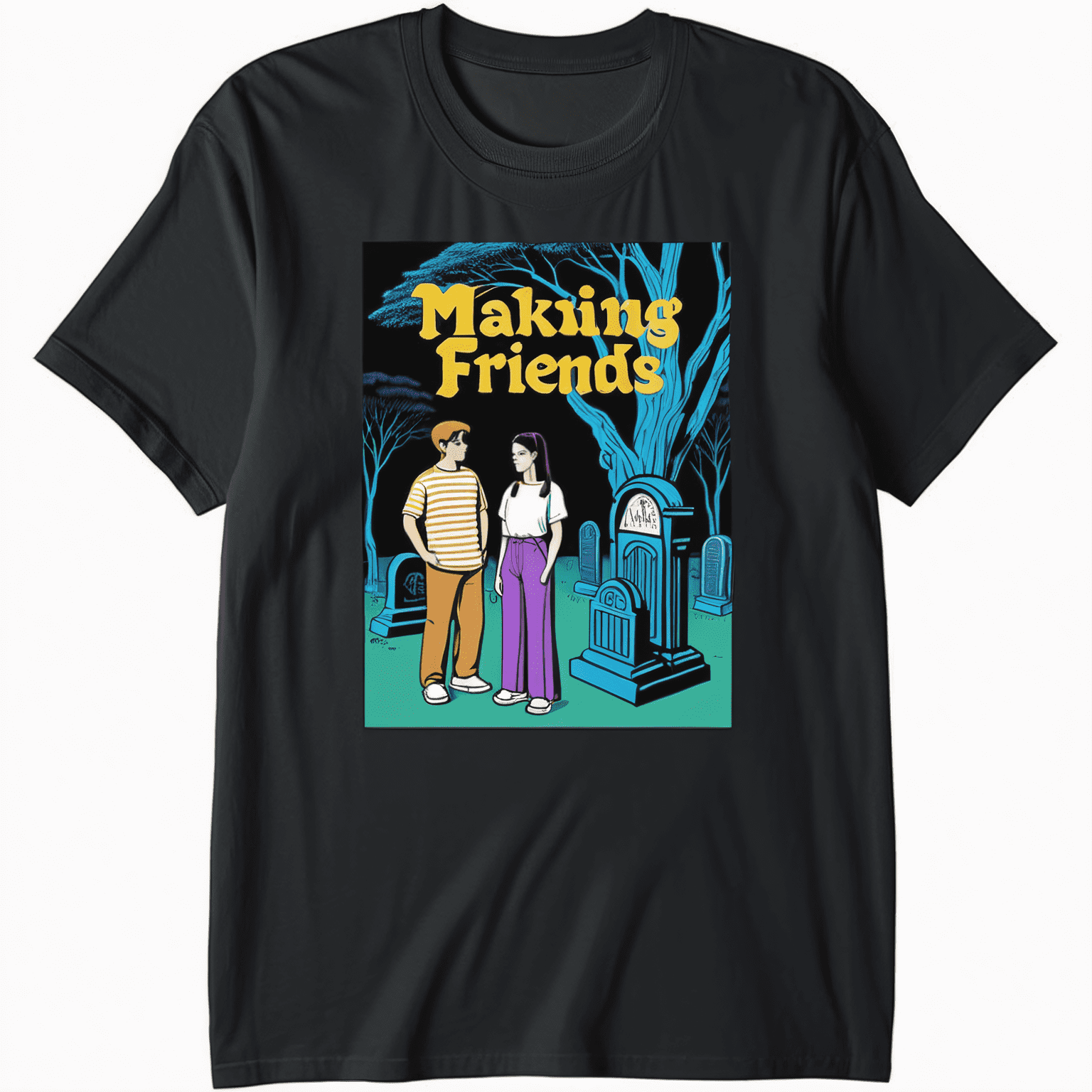 100% pure cotton Embrace the Unexpected with Steven Rhodes' Retro Ghost ...