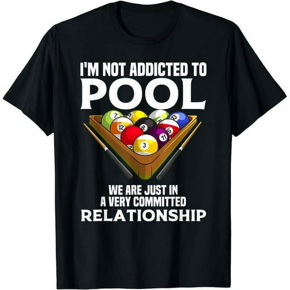 100% pure cotton Funny Pool Player Gift For Men Cool Addicted To ...