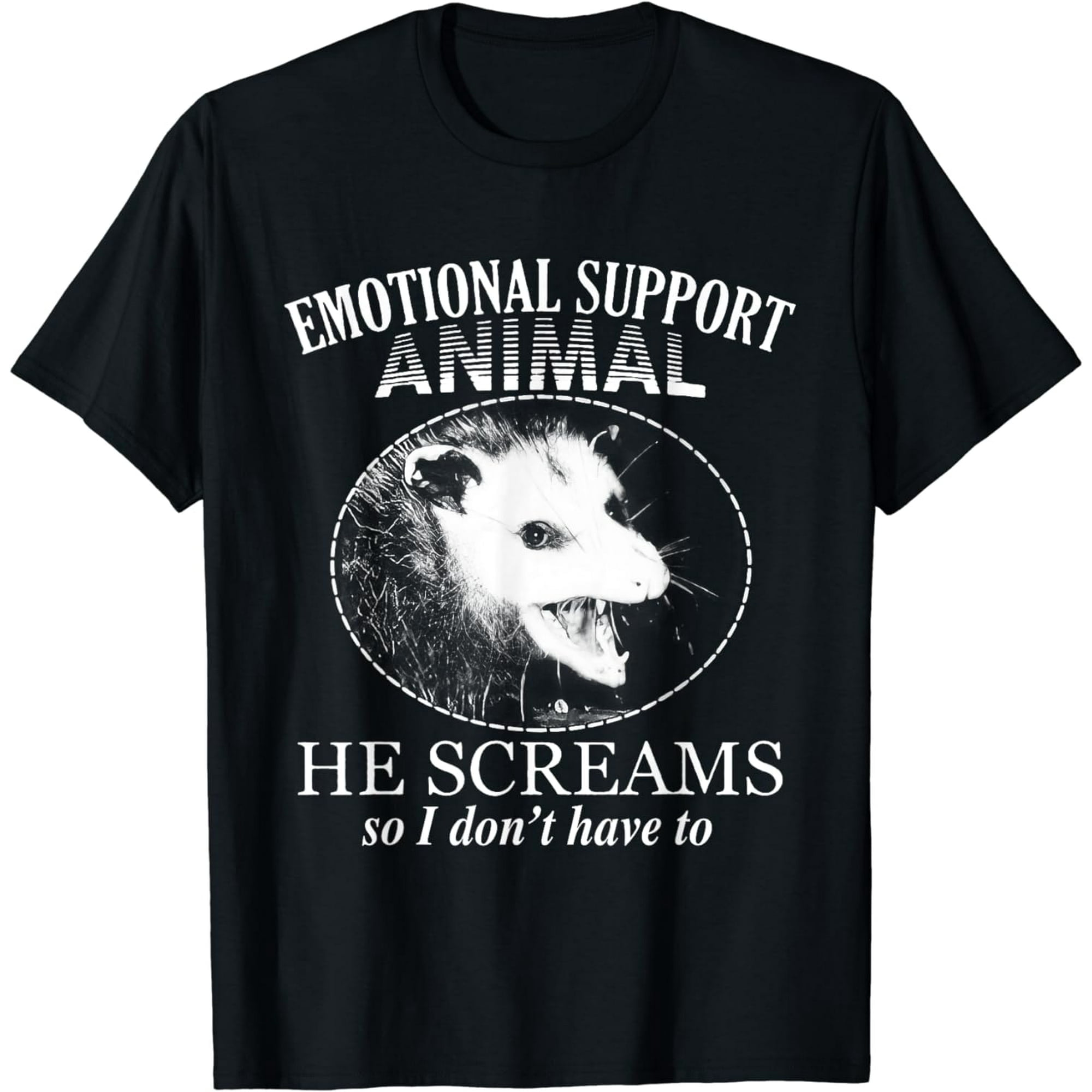 100% pure cotton Funny Possum Emotional Support Animal Funny Opossums ...