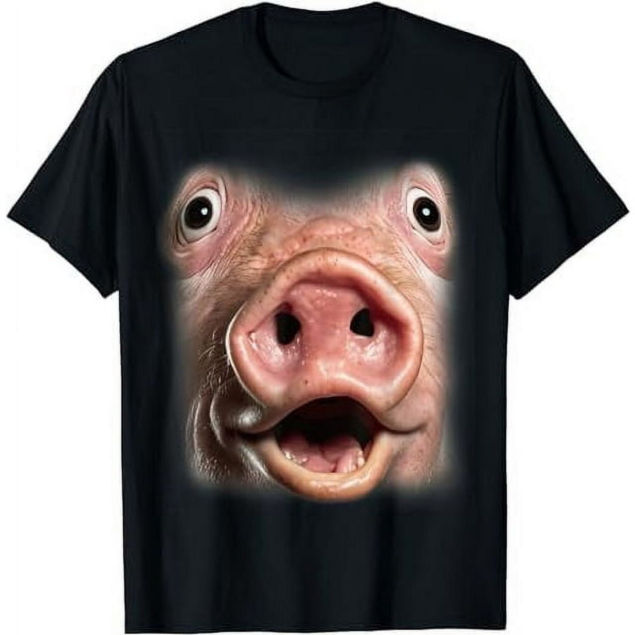 100% pure cotton Funny Surprised Pig Face Meme Big Troll Hog Piggy Face ...