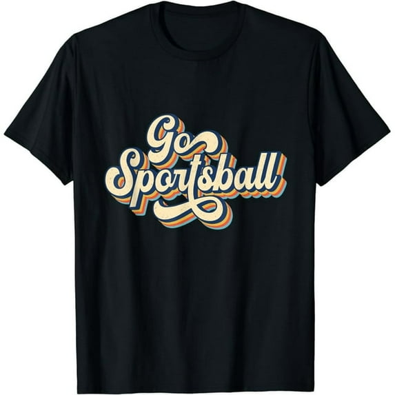 100% pure cotton Go Sportsball Go Sports Funny Sports Vintage T-Shirt ...