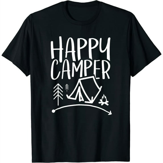 100% pure cotton Happy Camper - Camping T-Shirt For Men, Women, And s T ...